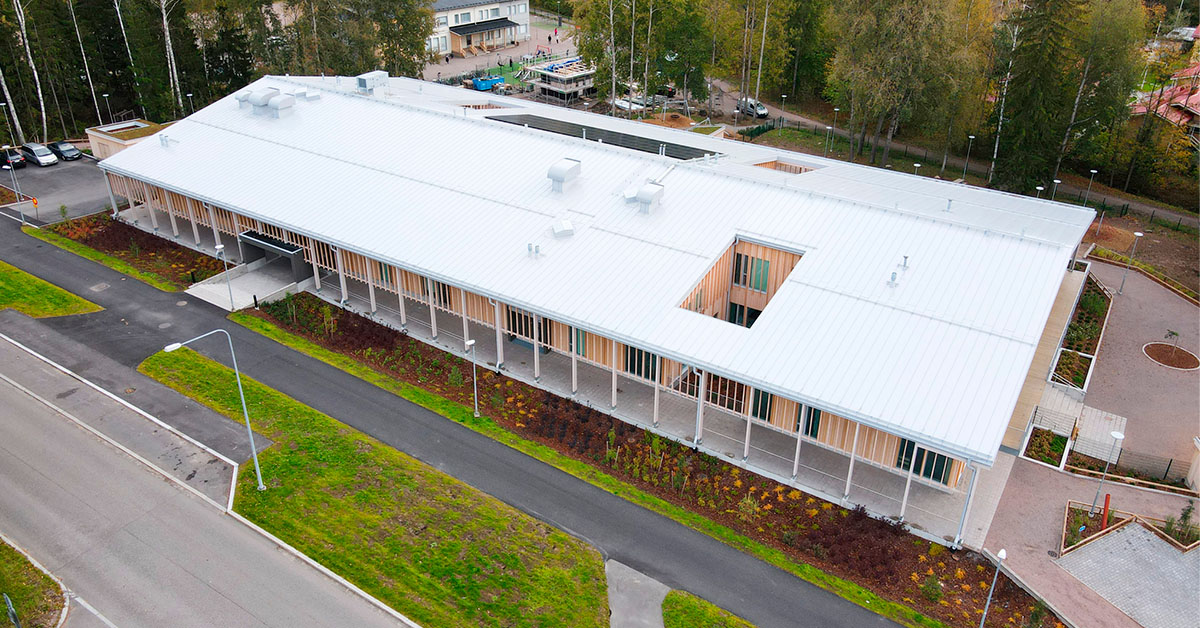 LapWall toimitti kattoelementit Kaarelan päiväkotiin